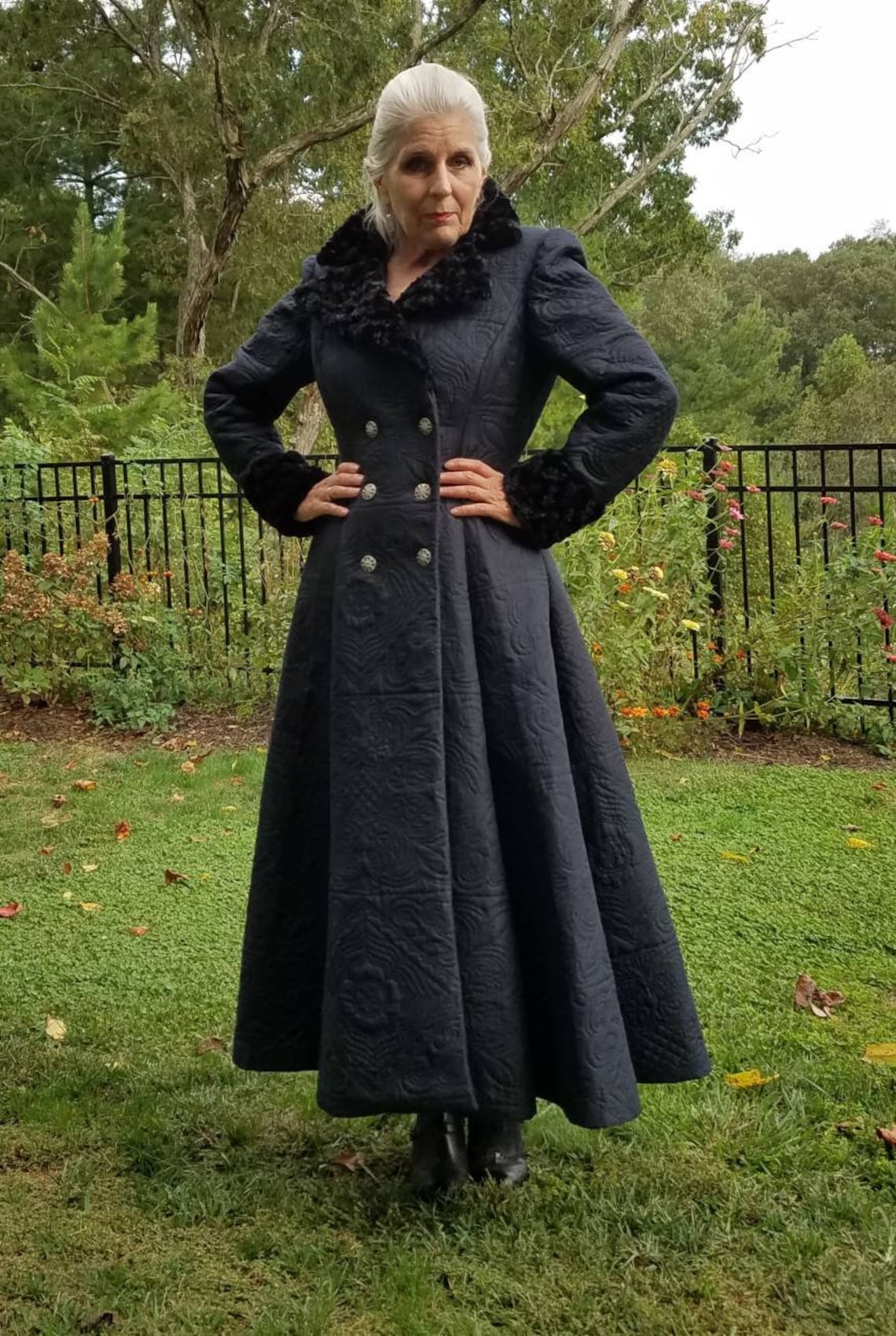 Black Victorian Greatcoat Double Breasted Fit and Flare Gothic - Etsy