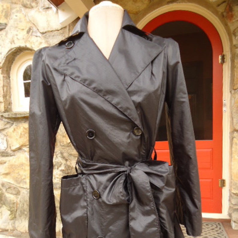 Sexy Spy Black Double Breasted Trench Coat Jacket Dress / - Etsy