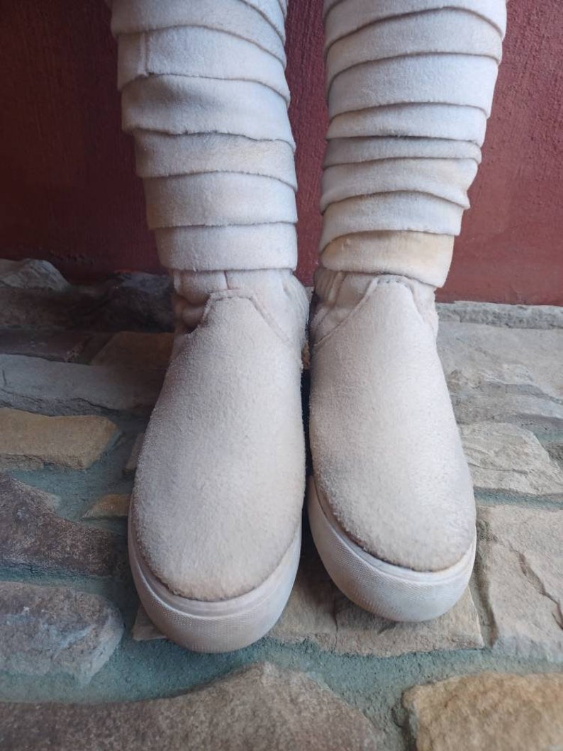 Luke Skywalker Star Wars TLJ Cosplay Boots and Puttees Leg Wraps Pale ...