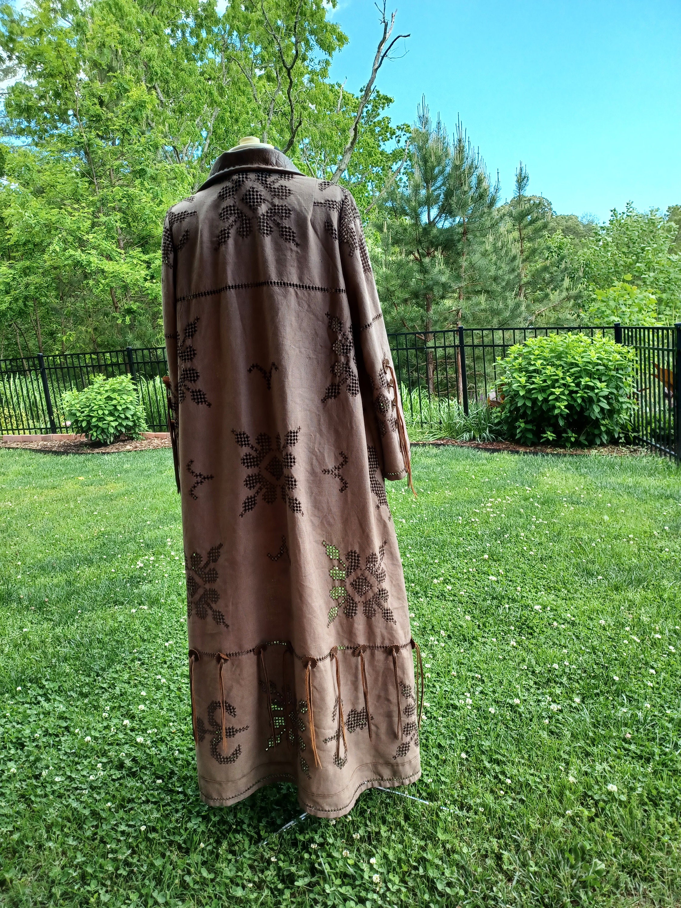 Ladies Duster Coat With Cape Wild West Lady Gunfighter Cowgirl ...