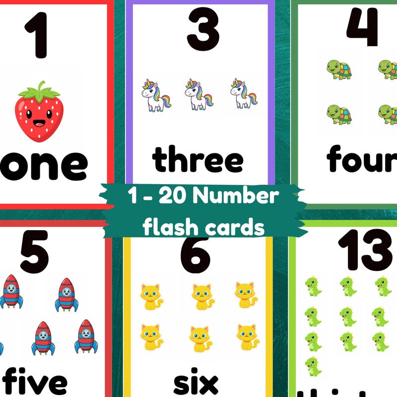Baby Counting Flashcards - Etsy
