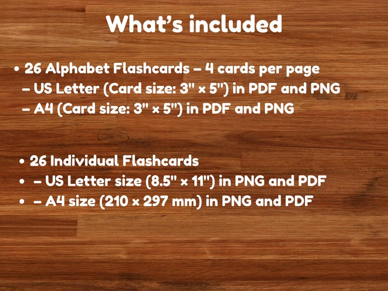 ABC Flash Cards, Educational Cards, A-Z Cards, Learn Abcs, Alphabet ...