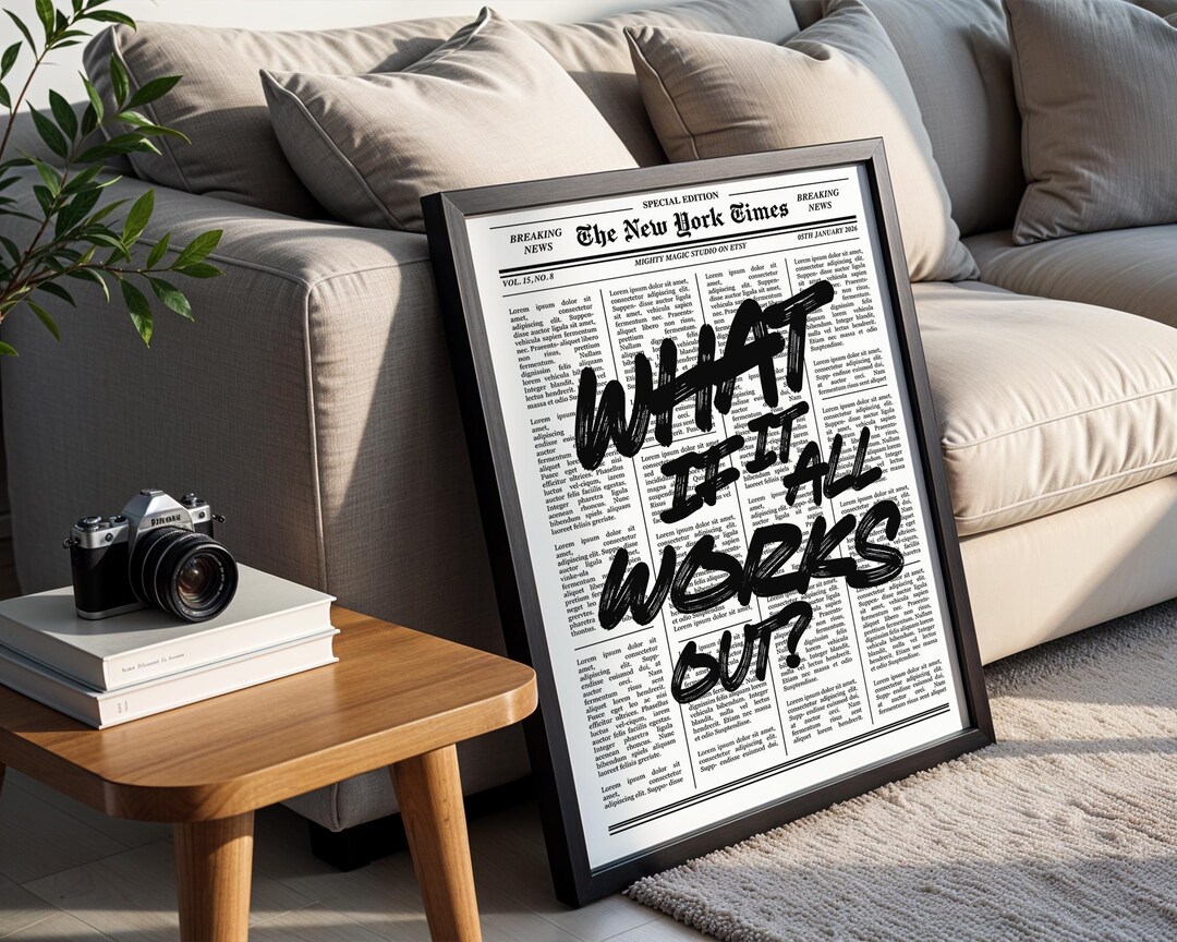 Newspaper Quote Print, Bold Typography Wall Art (digital Download) - Etsy