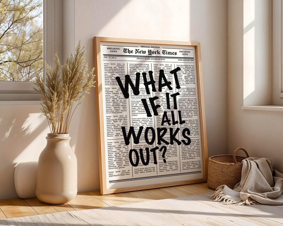 Inspirational Newspaper Typography Art Print (digital Download) - Etsy