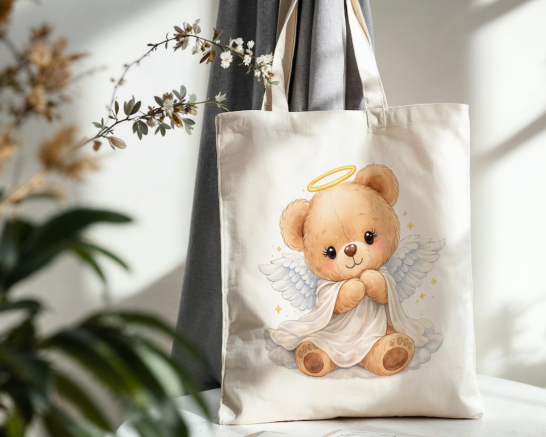 Angel Bear Clipart: Watercolor Teddy, Wings, Halo (digital Download) - Etsy
