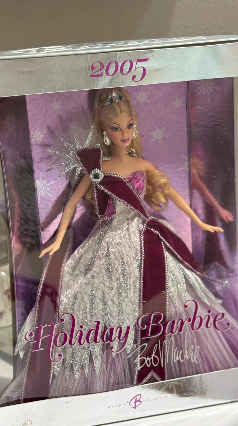 2005 Holiday Barbie by Bob Mackie • Collector Edition • Purple Gown ...