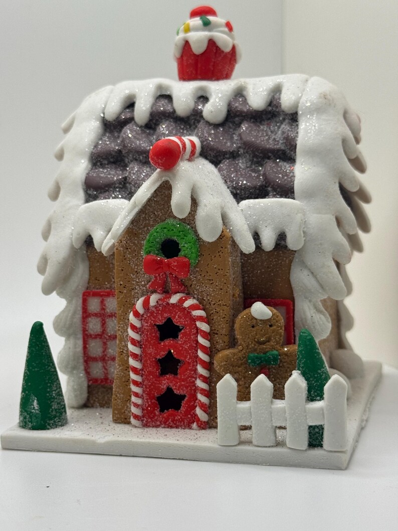 Glitter Gingerbread House Set – Faux Candy Cottage Christmas Decor - Etsy