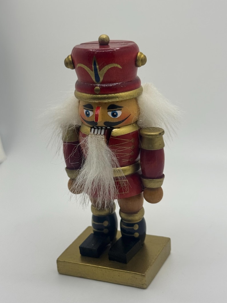 Miniature Wooden Nutcracker Soldier – Hand-painted 5 Inch Christmas ...