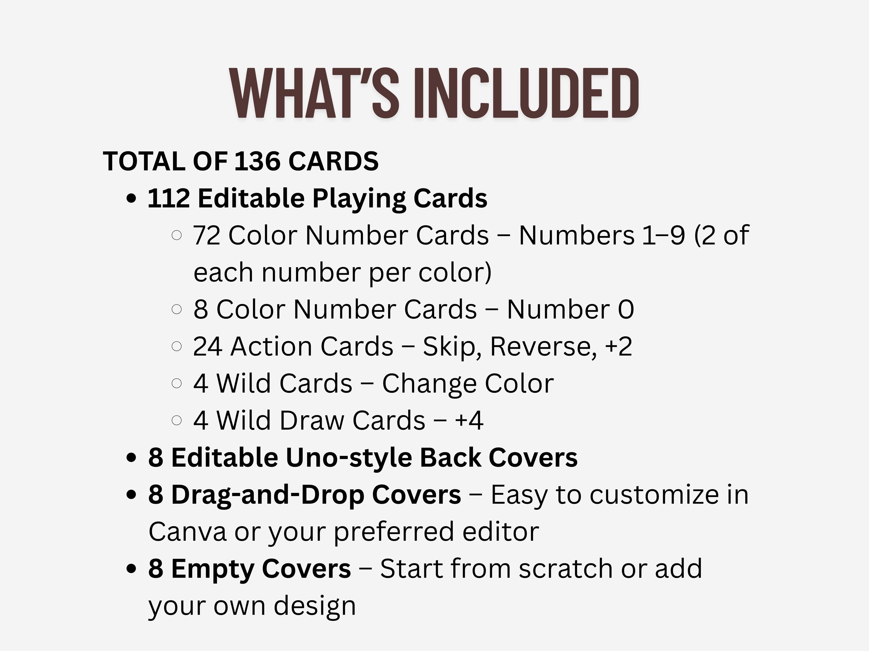 Custom Uno Card Template Digital Download, Uno Cards, Playing Cards ...