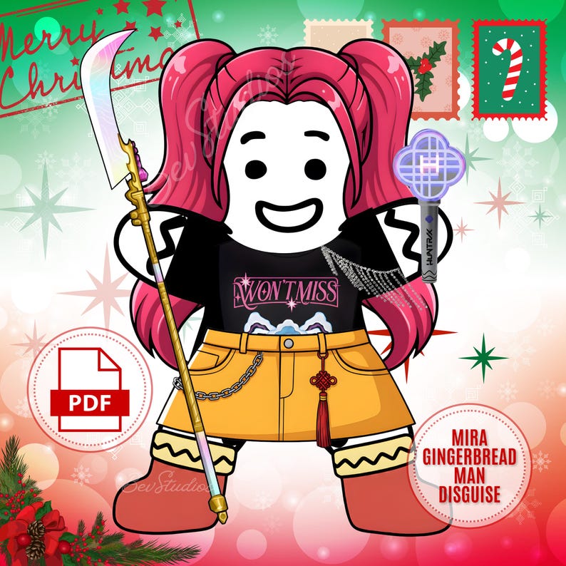 Disguise the Gingerbread Man Kpop Hunter Printable Craft Kit, Mira ...