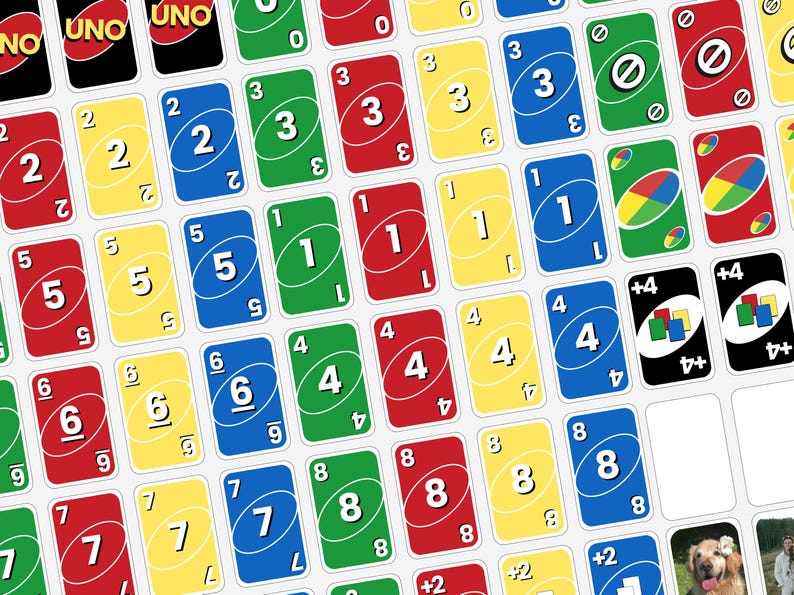 Custom Uno Card Template Digital Download, Uno Cards, Playing Cards ...