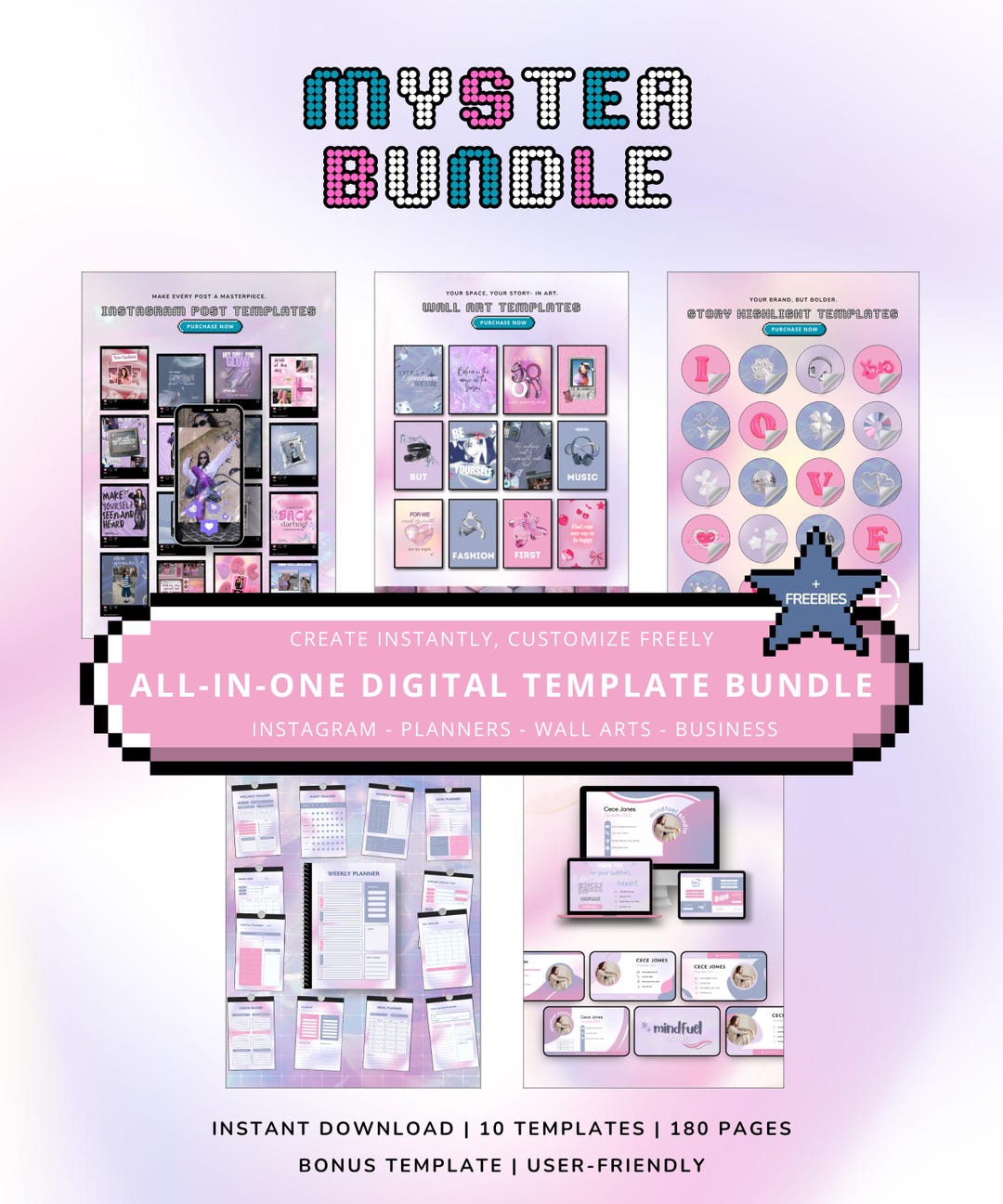 Canva Business Starter Kit: Instagram, Planner, Wall Art Templates ...