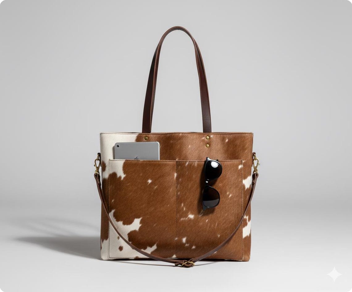 The Artisan Handmade Hide | Tri-color Cowhide Bags & Western Leather ...