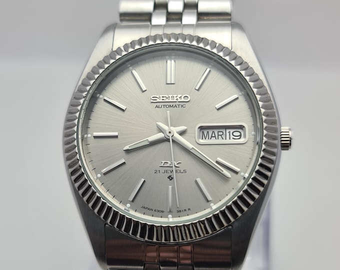 Seiko DX Automatic Sunburst Gray Dial Analog Day and Date Men's ...