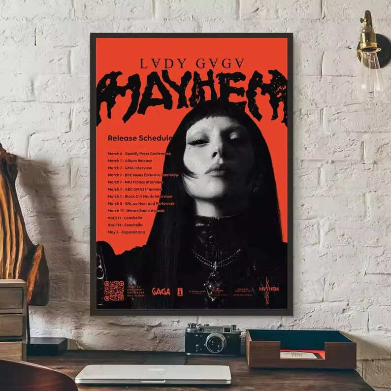 Lady Gaga the Mayhem Ball Tour Poster - Etsy