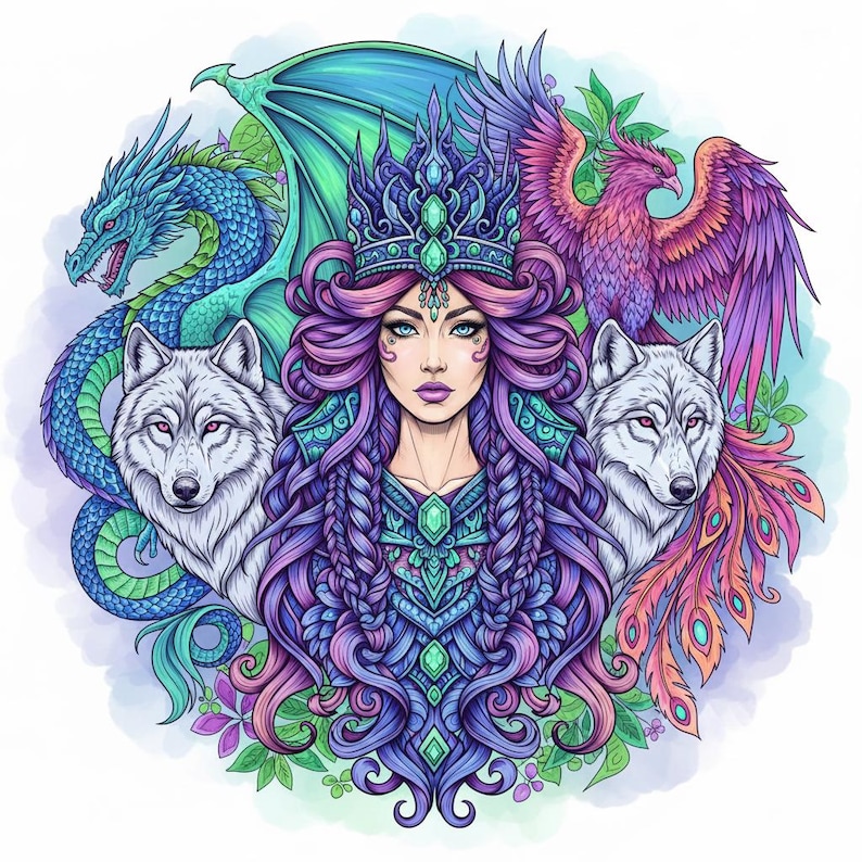 Spirit Queen of the Wild Coloring Book | Limited Edition Elite Premium ...
