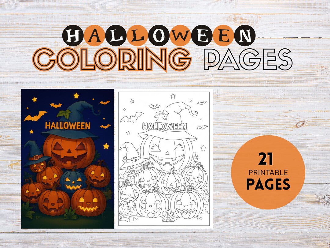 Funny Halloween Coloring Pages for Adults: Spooky Printable Designs ...