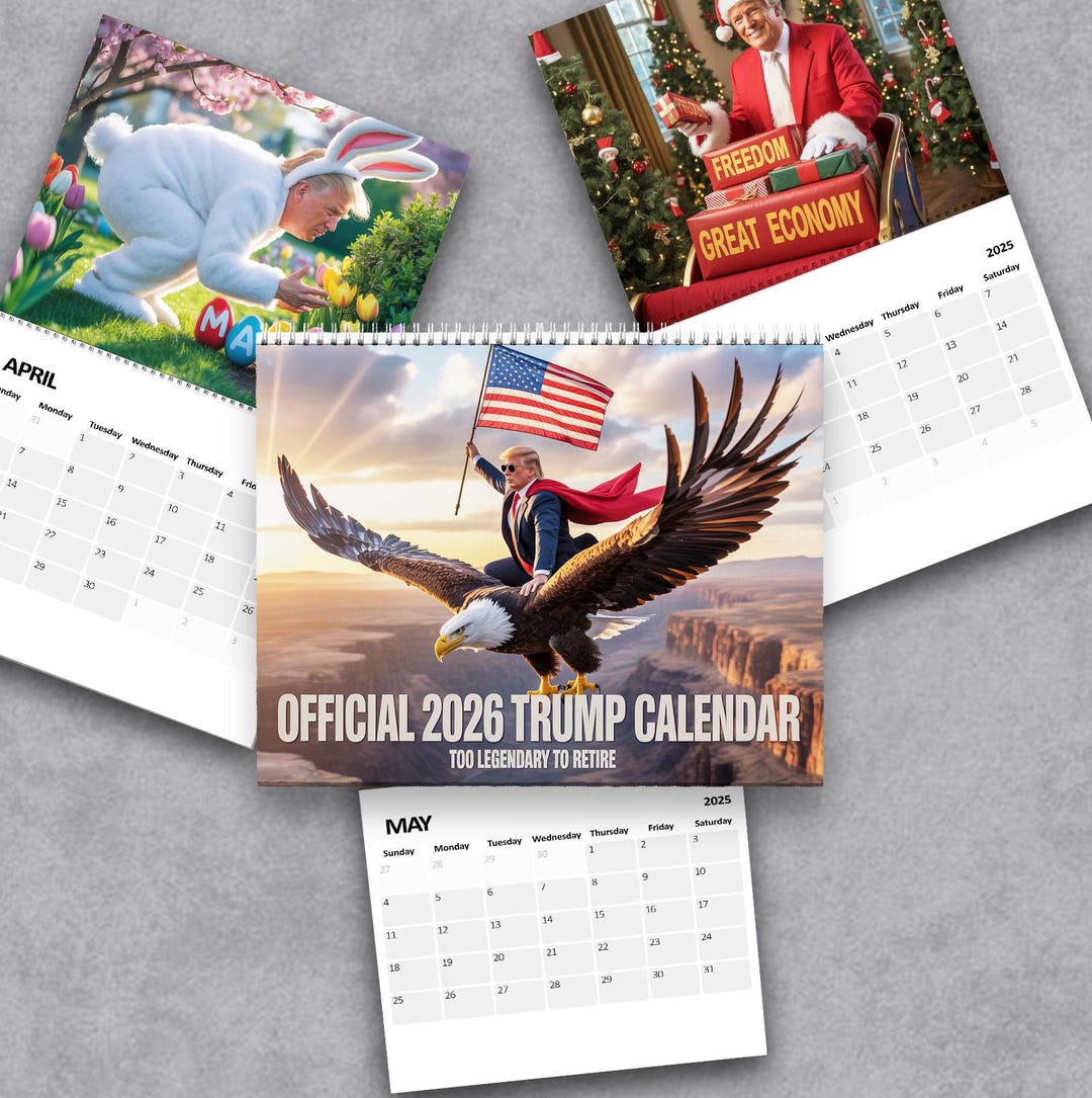 Trump Wall Calendar 2026, Funny Trump Calendar, Maga Wall Calendar, Mag ...