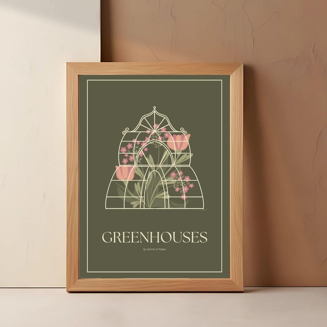 Greenhouses - #4 - Floral Poster - Digital Wall Art - Etsy