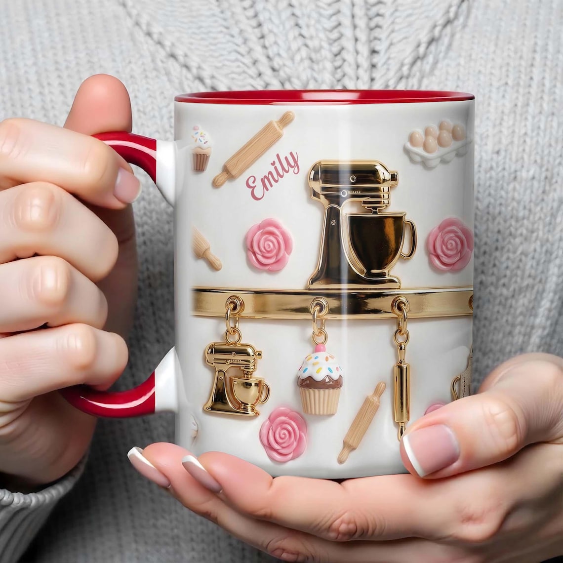 Personalized Baking Lover Mug, Custom Accent Coffee Mug, Cute Baking ...