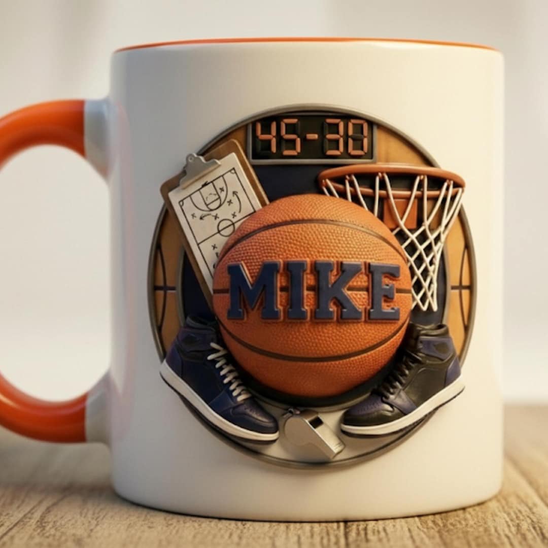 Personalized Basketball Mug for Dad, Fathers Day Basketball Gift ...