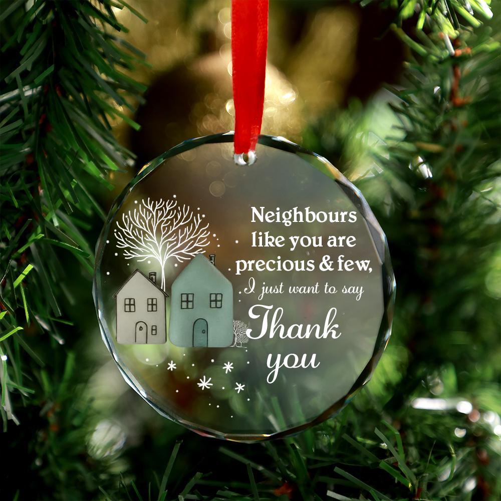 Thank You Neighbours Ornament, Personalized Christmas Keepsake for Good ...