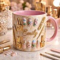 Personalized Nail Tech Mug, Custom Nail Technician Mug, Nail Artist ...
