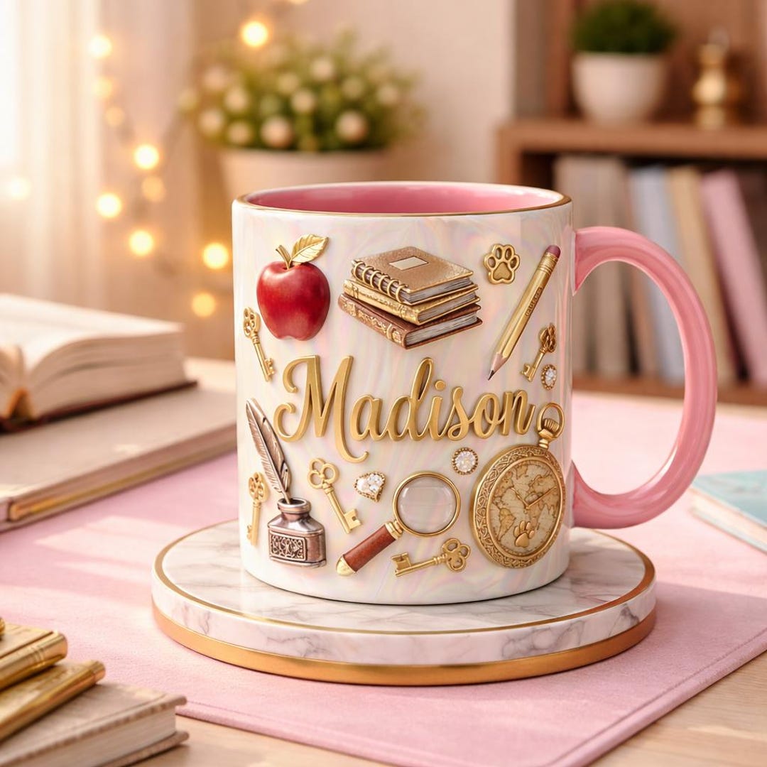 Personalized Teacher Mug Custom Name Madison Teacher Gift Cute Teacher ...