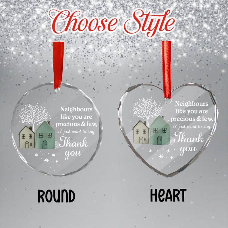 Thank You Neighbours Ornament, Personalized Christmas Keepsake for Good ...