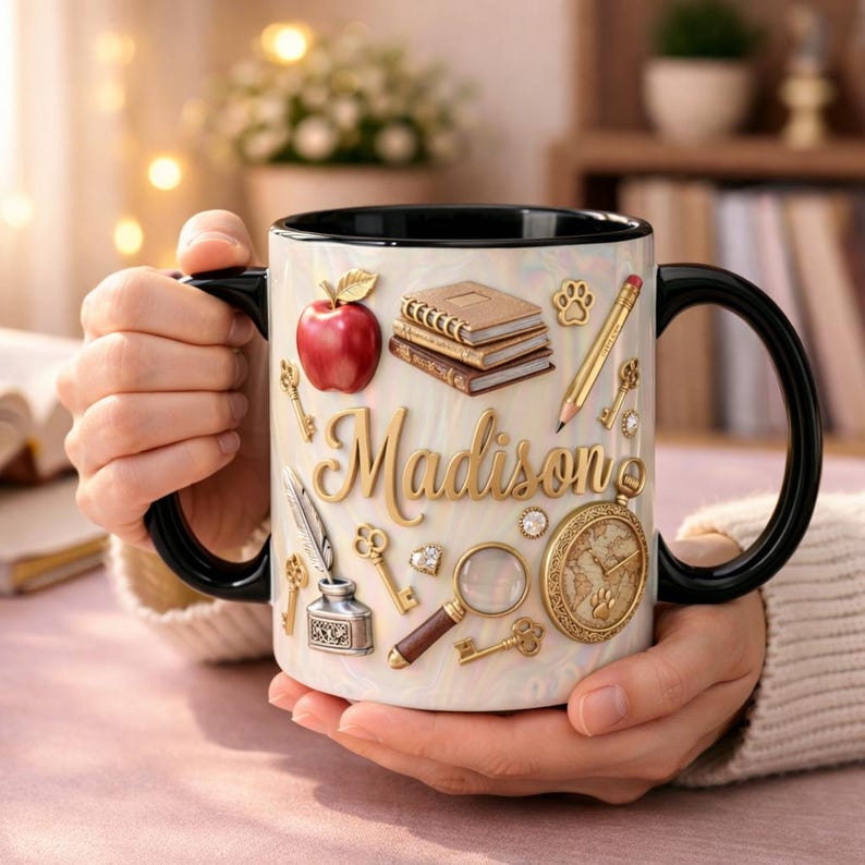 Personalized Teacher Mug Custom Name Madison Teacher Gift Cute Teacher ...