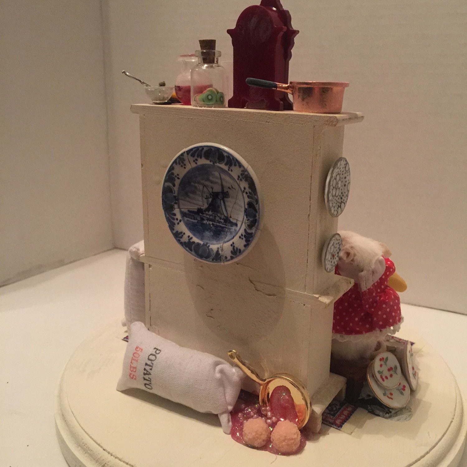Mrs. Buttons Bakery Mouse Taxidermy Scene in Dome 1:12 Scale - Etsy