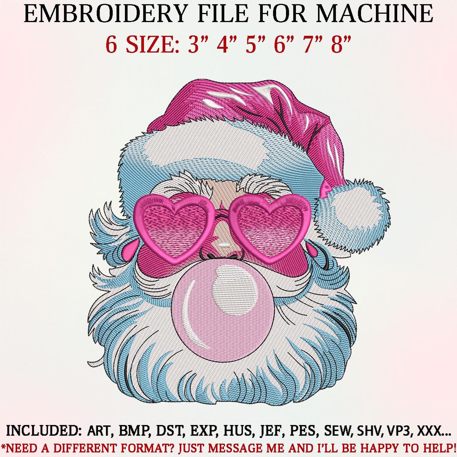 Vintage Santa Embroidery Machine Designs - Santa Baby Merry (digital ...