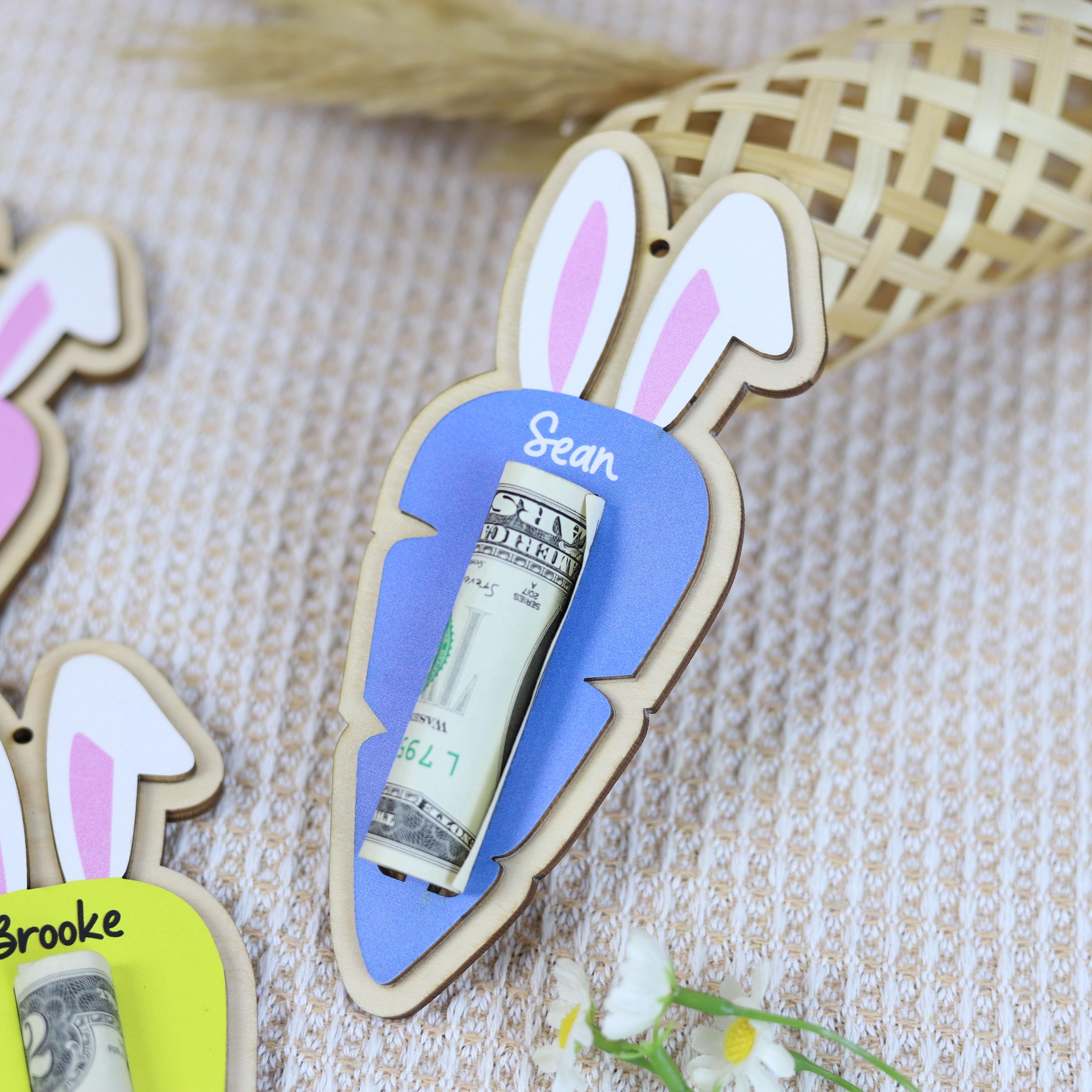 Pack of 3 Personalized Easter Gift Carrot Money Holders - Engraved ...