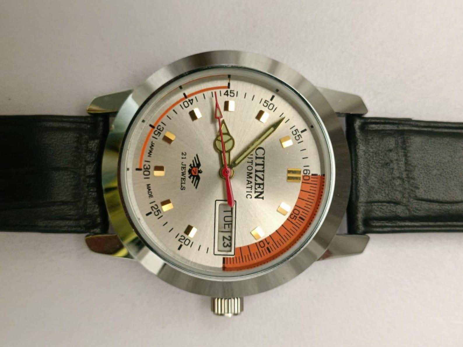 Vintage Citizen Automatic Day-date White Dial 36MM Men's Wrist Watch ...