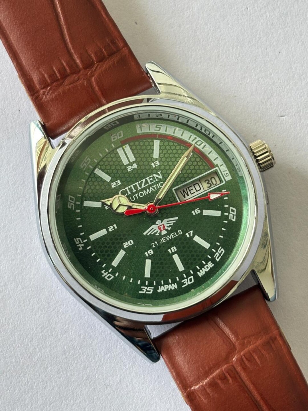Vintage Citizen Automatic Day-date Green Dial 36MM Men's Wrist Watch ...