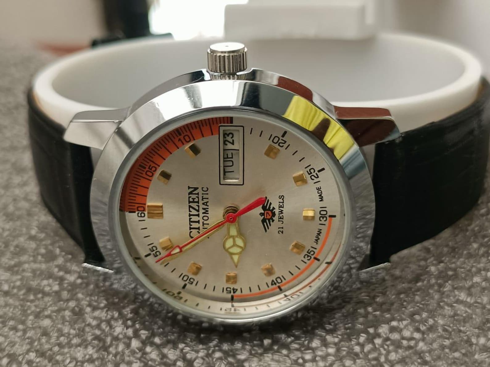 Vintage Citizen Automatic Day-date White Dial 36MM Men's Wrist Watch ...
