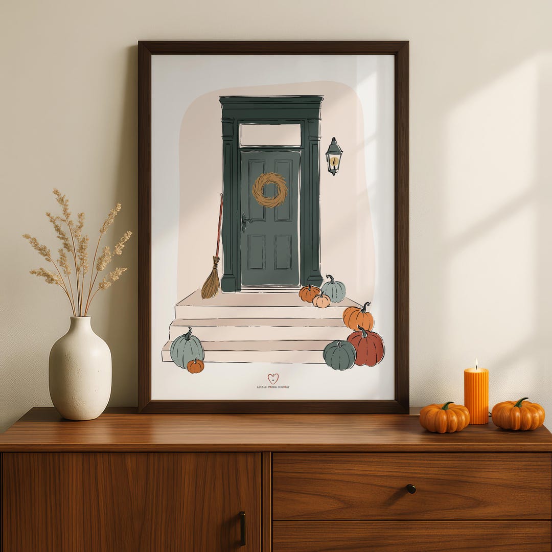 Pumpkin Doorstep Printable | Kids Room Decor | French Poetic Design ...