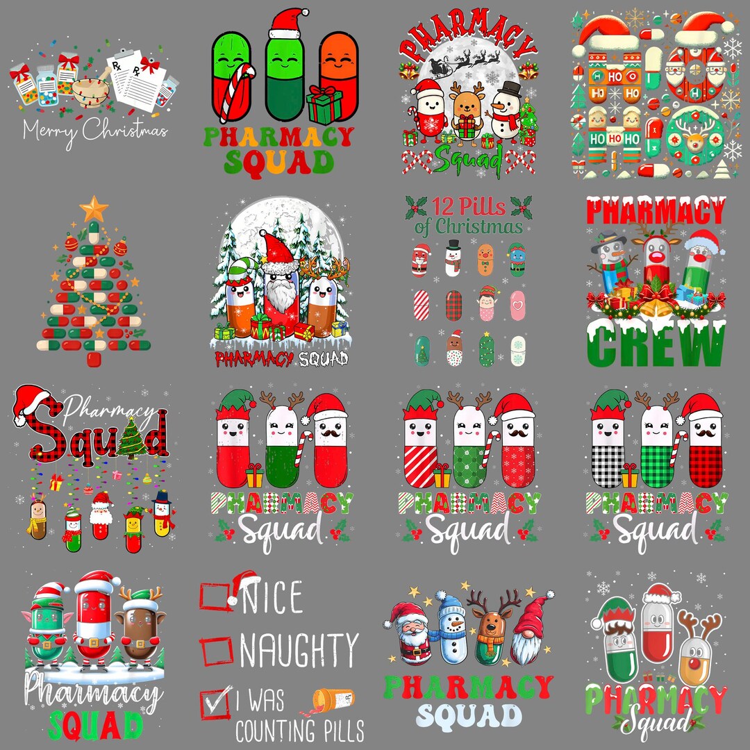 Funny Pharmacy Squad PNG – Christmas Pharmacist Pills Holiday Humor ...