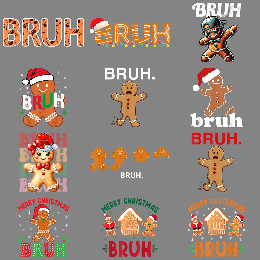 Funny Gingerbread Meme PNG – Bruh Gingerbread Man Meme Teens Christmas ...
