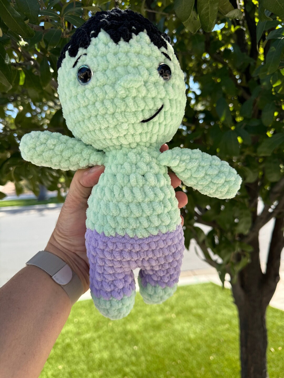 Finished Plushie, Hulk, Crochet Gift or Toy Superhero, Handmade Crochet ...