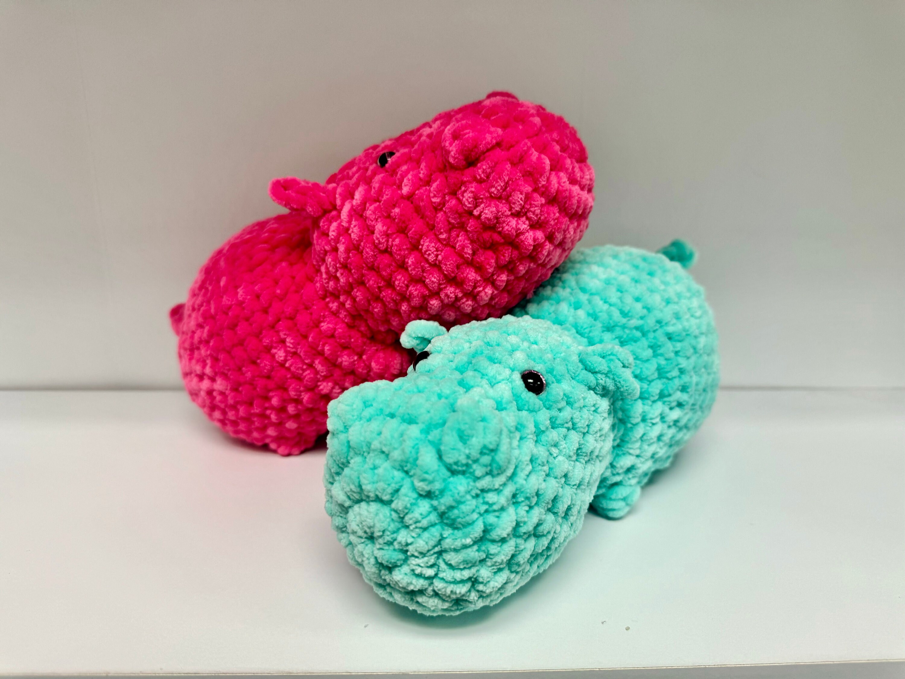 Finished Plushie, Harriet and Henry Hippo, a Crochet Toy or Gift - Etsy