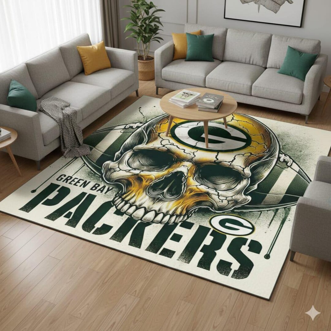 Green Bay Packers Rug, NFL Team Home Decor, Non-slip Area Rug - Etsy