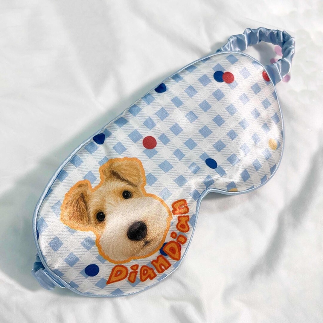 Custom Pet Portrait Mulberry Silk Sleep Mask | Personalized Dog Cat ...