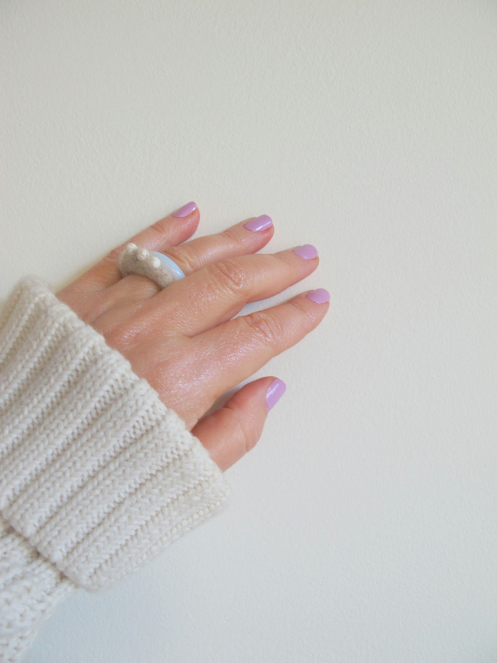 Felted Ring Cozy Cashmere Hand Felted Minimalistic Ring - Etsy