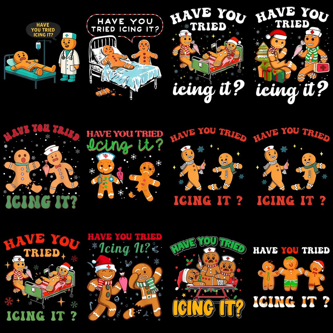 Funny Gingerbread Nurse PNG – NICU Christmas Humor Clipart, Have You ...