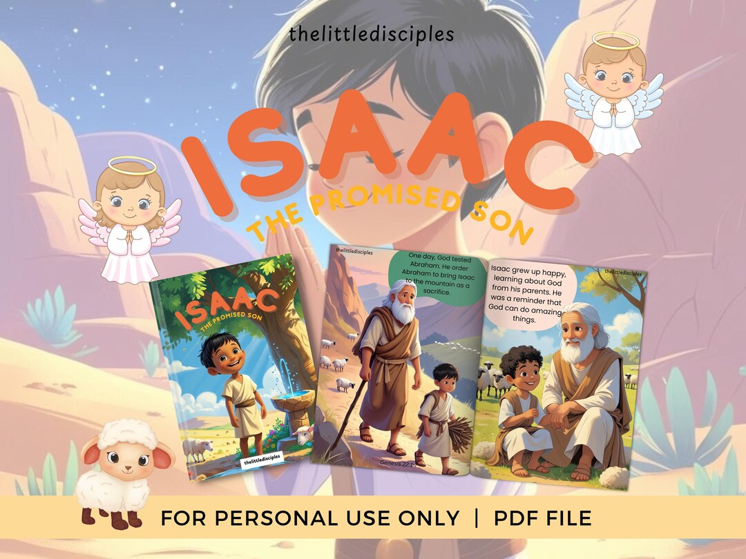 Isaac the Promised Son Bible Story Book for Kids With Fun Activities - Etsy