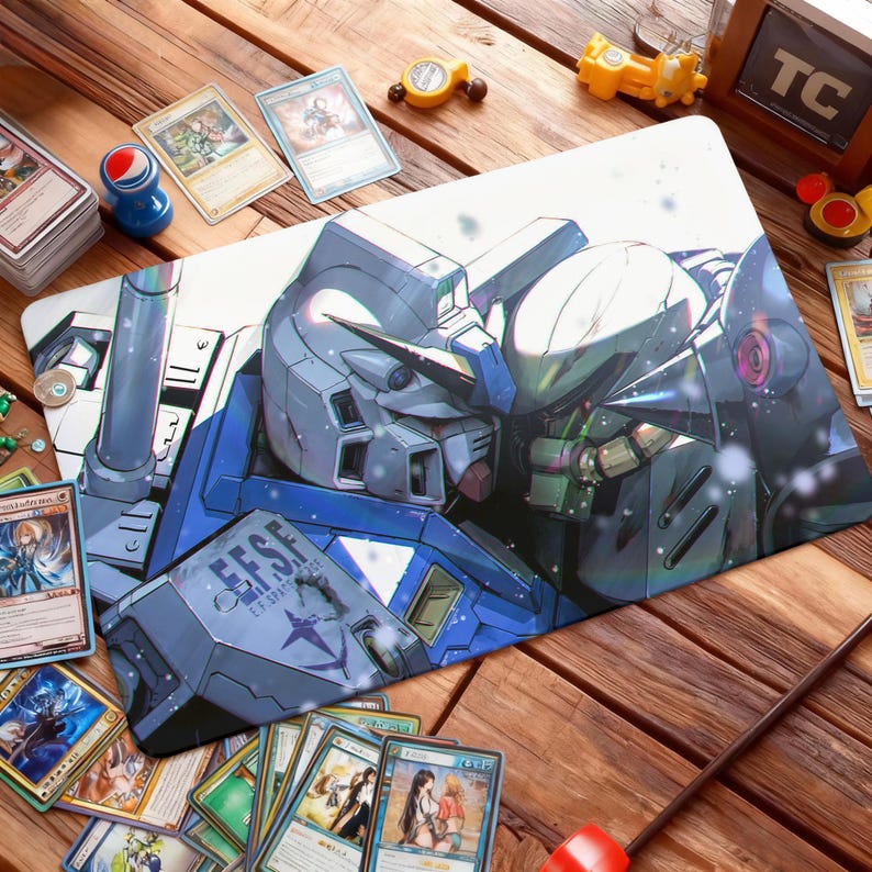 Zaku II FZ X NT-1 Gundam Playmat - Tcg Gundam Card Game Deskmat - War ...