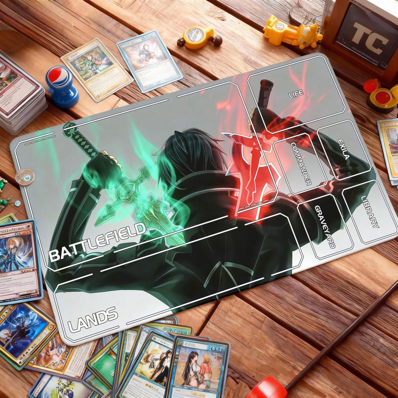 Sword Art Online MTG Playmat | Magic the Gathering TCG Deskmat | 24"x14 ...