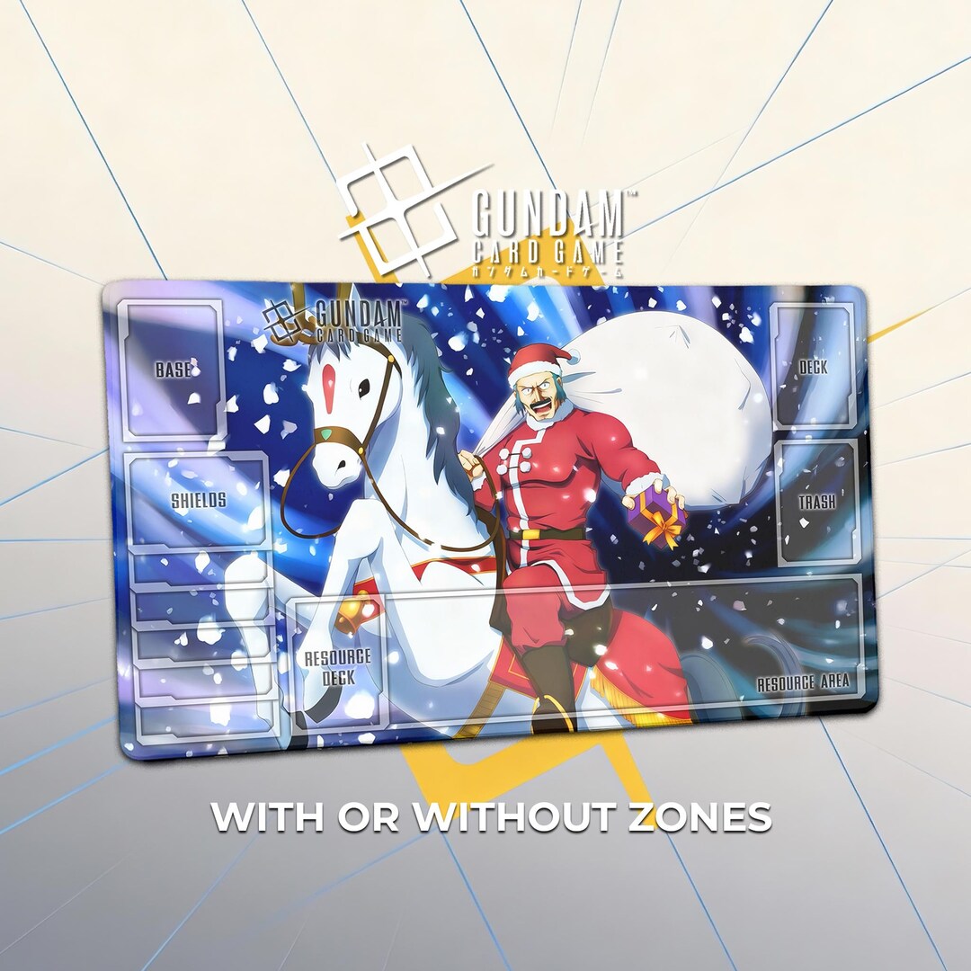 Santa Master Asia Gundam Playmat – G Gundam Christmas Gift - TCG Gundam ...