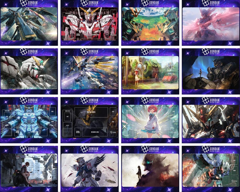 Nobell Gundam Playmat – Mobile Fighter G - TCG Gundam Card Game Deskmat ...